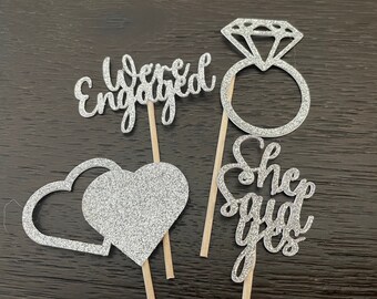 Ring Cupcake Toppers, Diamond Ring Cupcake Toppers, Bridal Shower ...