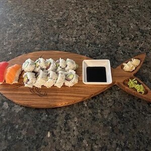 WASABI – Sushi Plate Wood. Unique Gifts for Sushi Lovers. Original ...