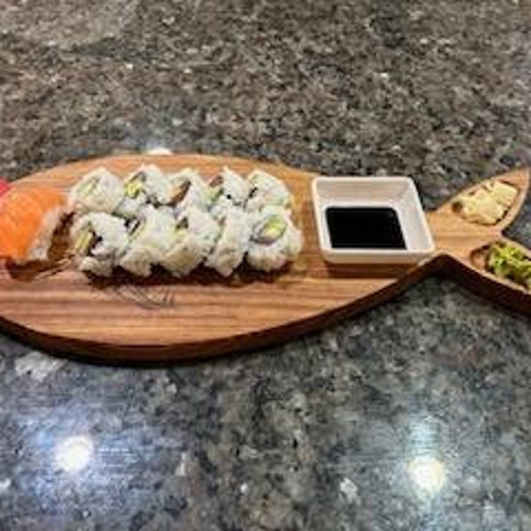 Wood Sushi Plates - Etsy