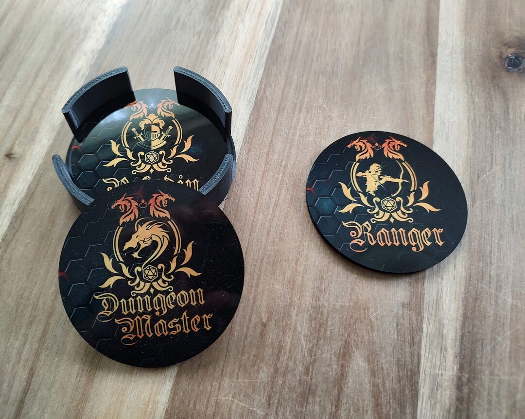 Dungeons and Dragons Custom Set of 6 Drink Coasters - Etsy