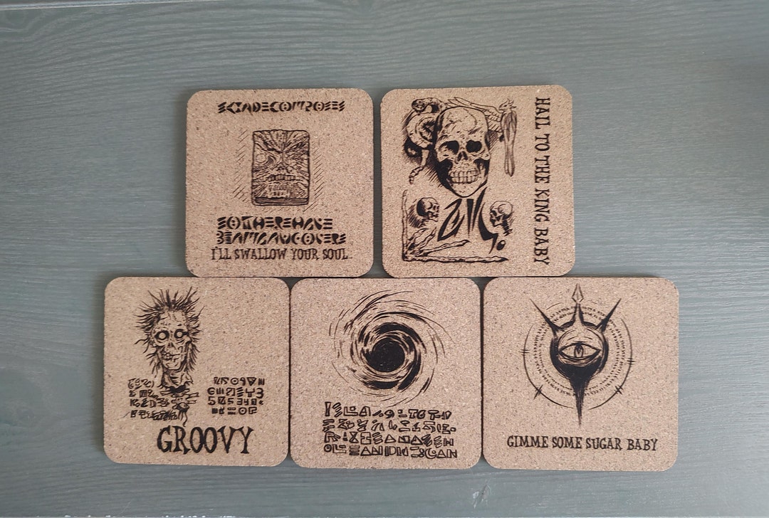 Evil Dead Necronomicon Cork Coaster Set | Halloween Gift / Ash Vs Evil ...