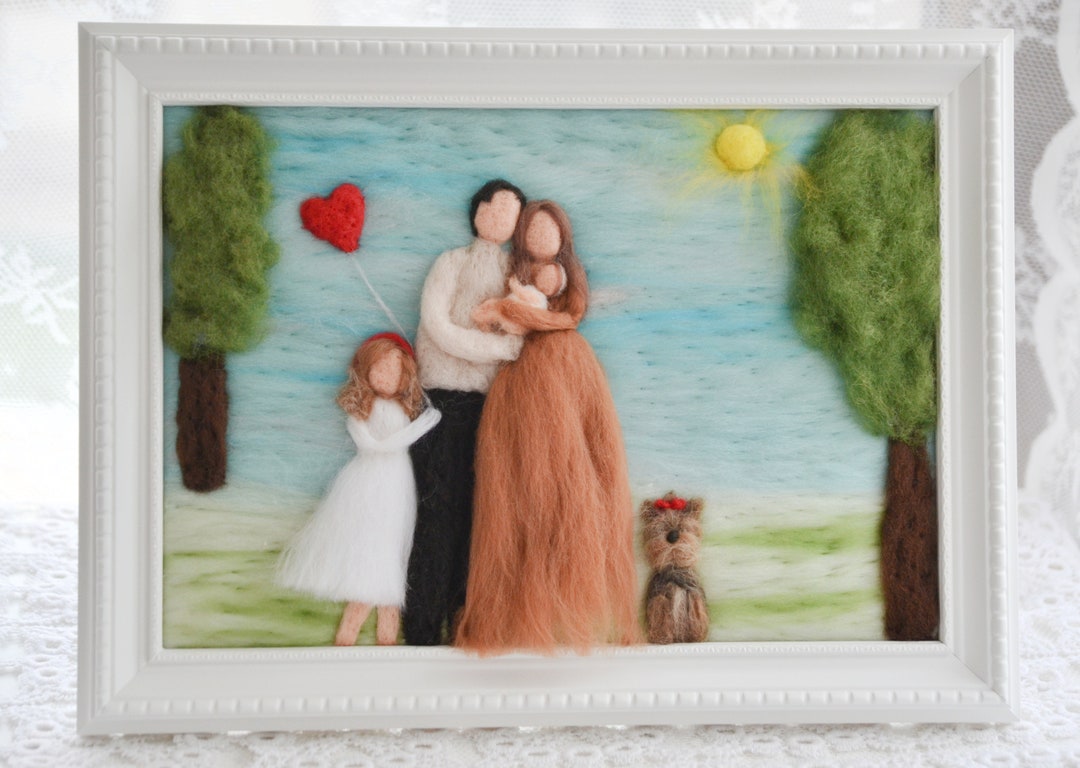 Custom Made Illustration Made From Photo, Needle Felted Wool Decor ...