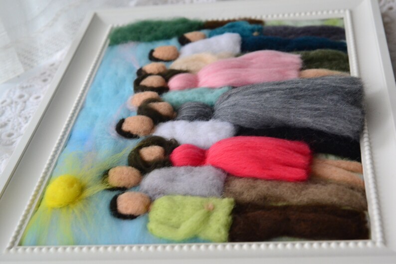Needle Felted Custom Wool Family Portrait Custom Portrait - Etsy