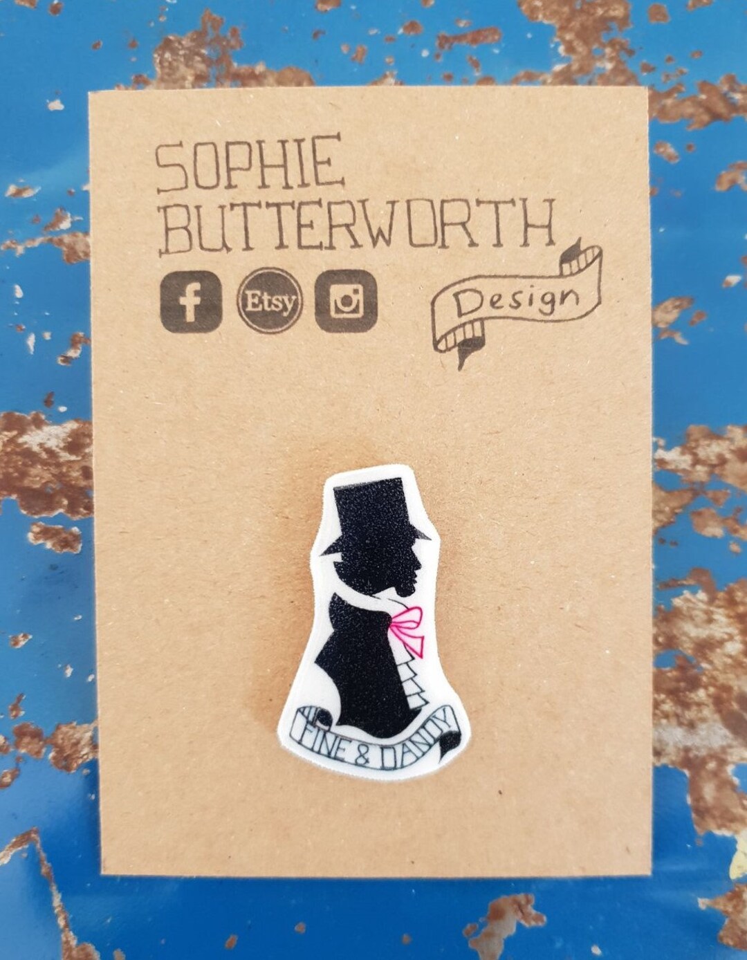 Fine and Dandy Pin - Dandy Pin Badge - Valentine Gift - Valentine Gift ...