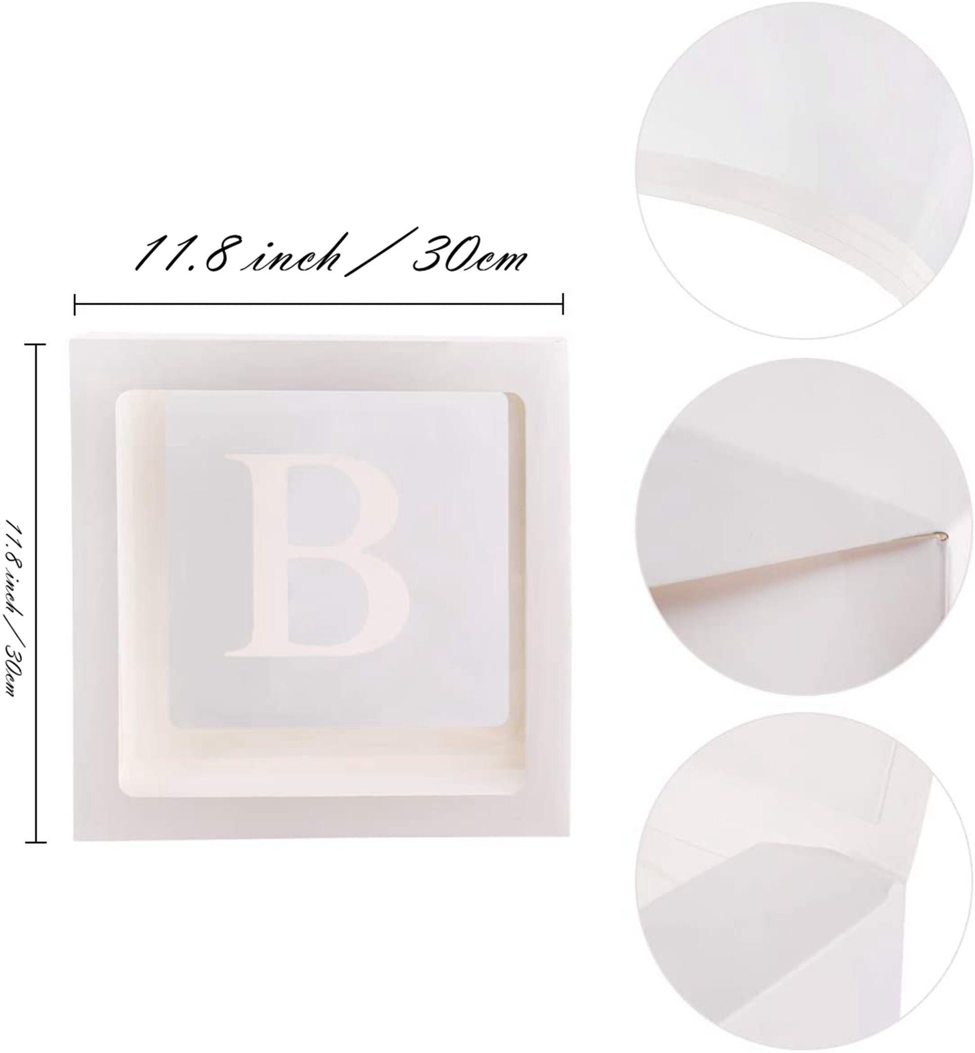 BABY Balloons Clear Box Cube Gift Boxes Birthday Baby Shower | Etsy