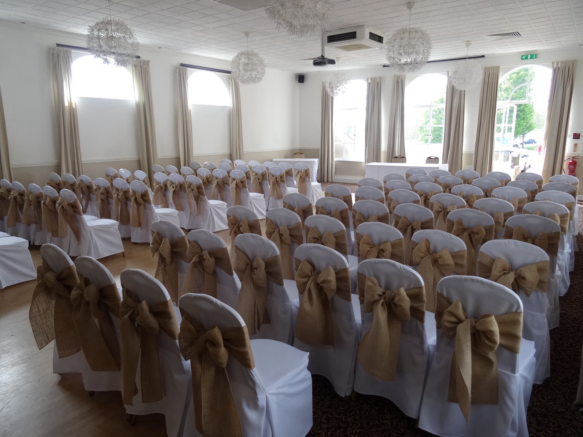 Hessian Chair Sash Burlap 6 X 95 / 15cm X 2.4m - Etsy Canada