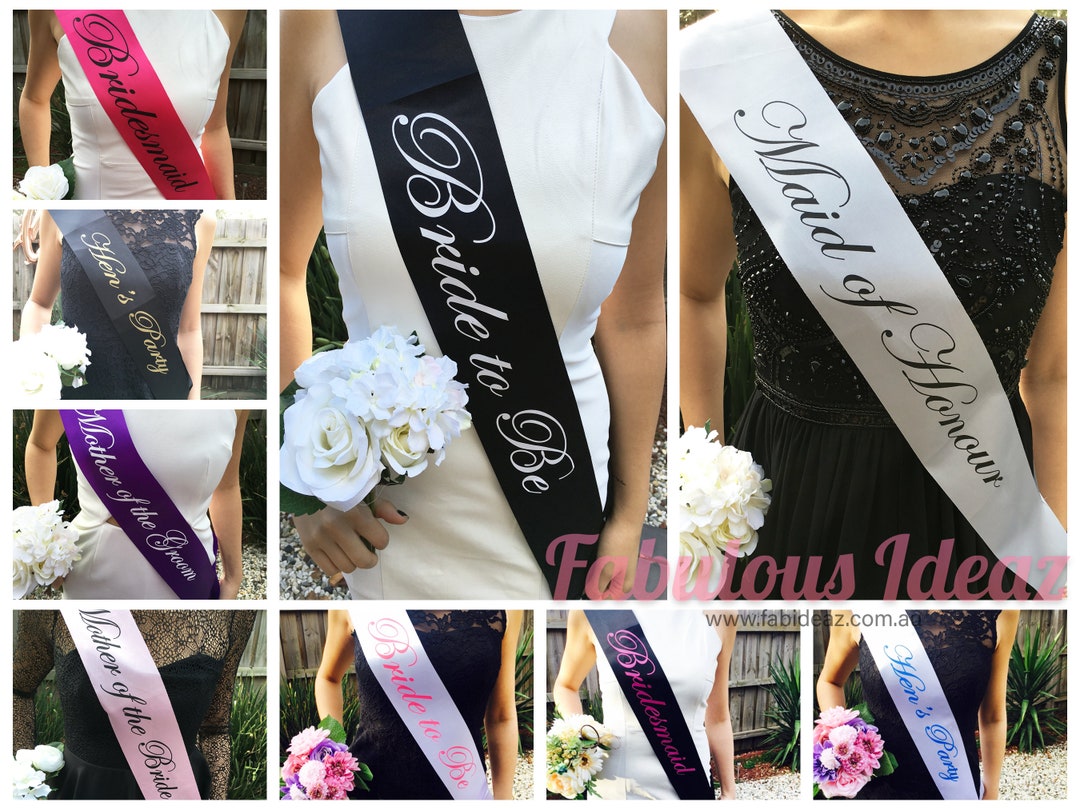 Bachelorette Party Sash - Bridal Shower Sash - Hen Sash - Bride to Be ...