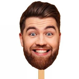 Big Face on A Stick - Custom Head Cutouts Sticker, Bachelorette Party ...