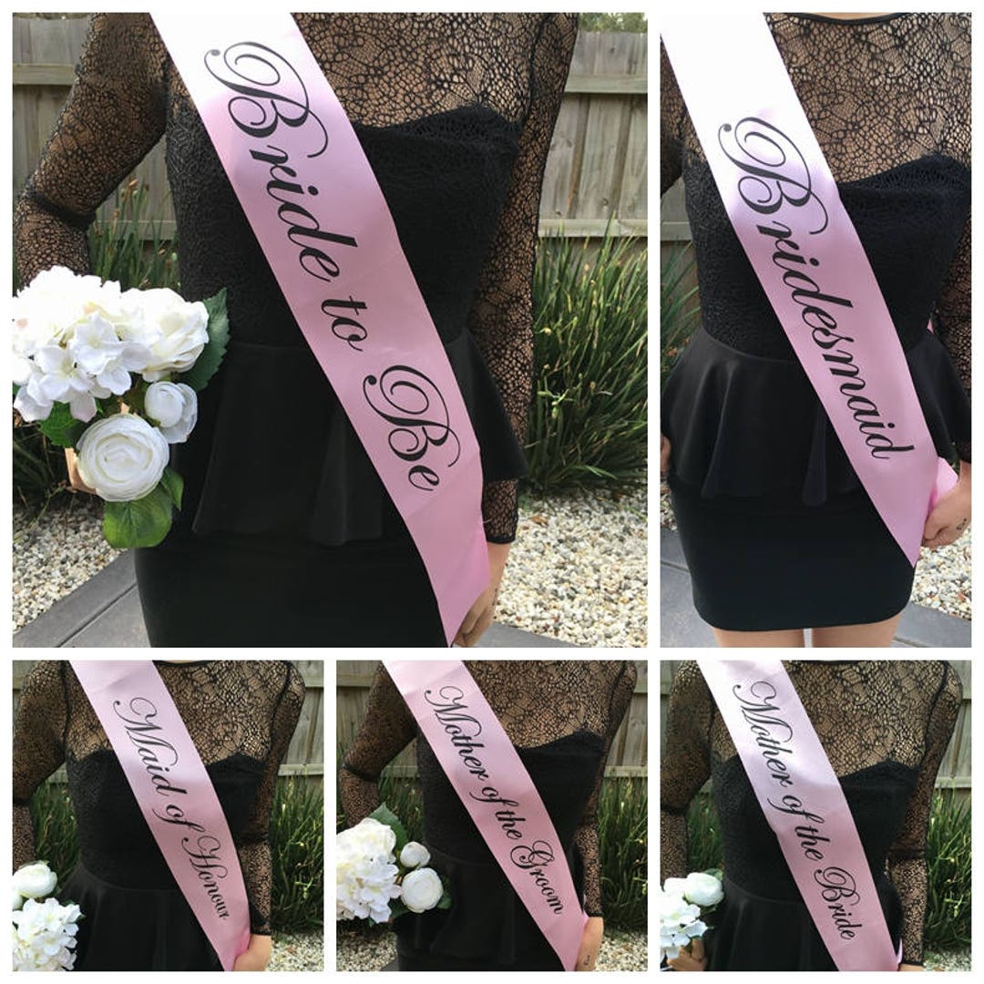 BABY PINK Hens Sash - Hen Sash - Bride to Be Sash - Bridal Shower ...