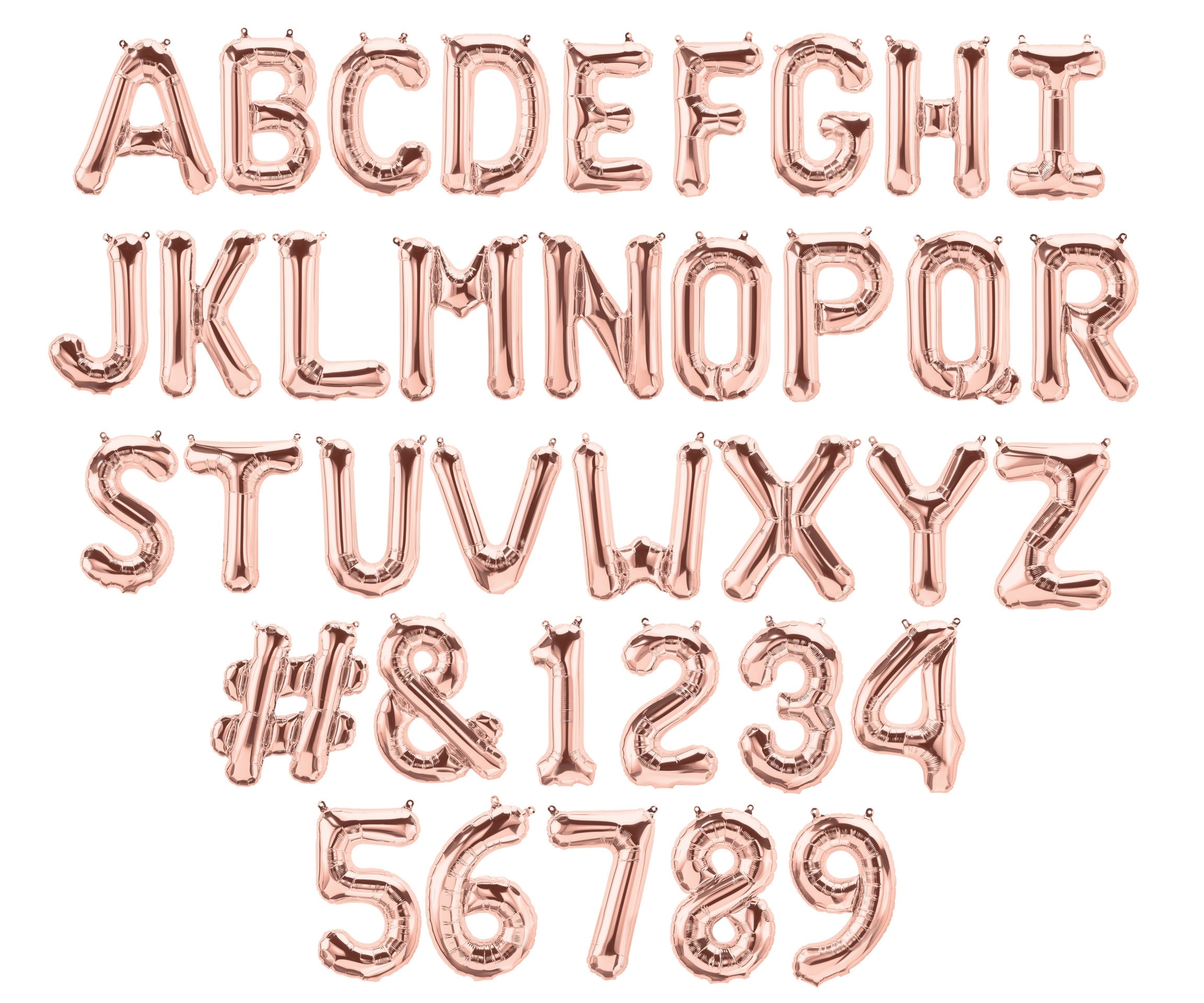 Rose Gold Foil Balloon Letters Numbers 16/ 41CM Birthday - Etsy