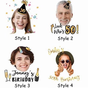 Custom Made Birthday Face Tattoo Temporary - Happy Birthday Girl Boy ...