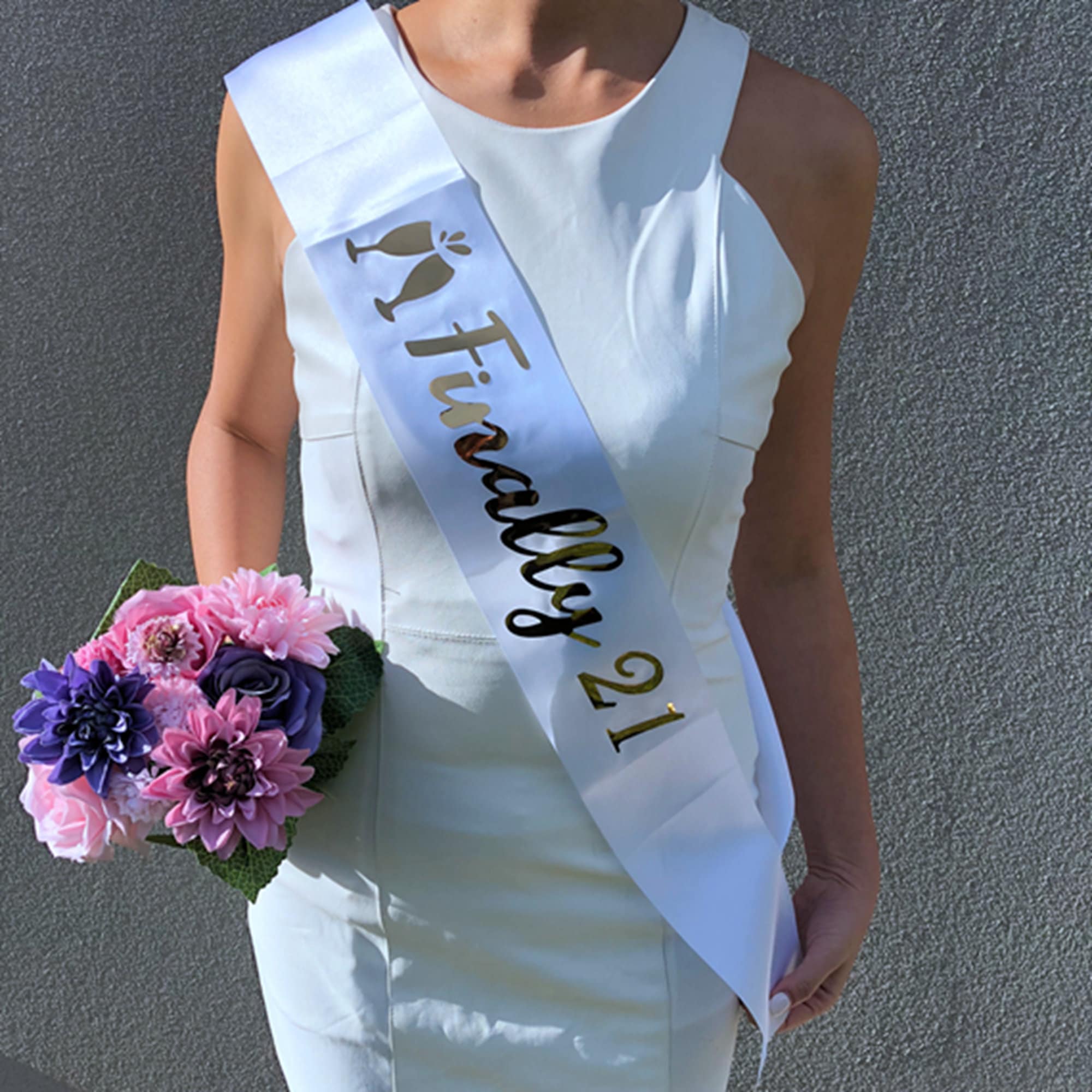 Finally 21 Birthday Sash Happy Twenty First 21st Party Sashes | Etsy