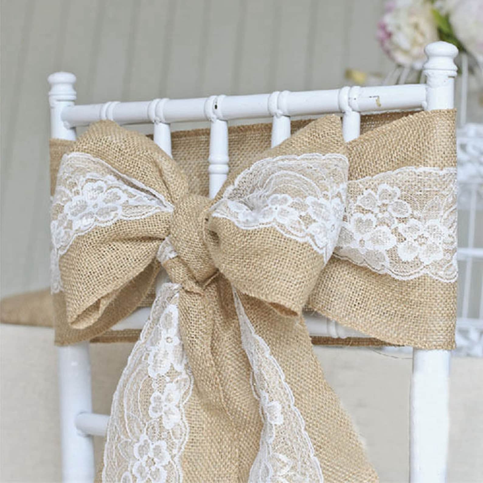 Hessian Chair Sash Burlap 6" X 95" / 15cm X 2.4m Decoration Wedding ...