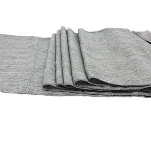 Grey Burlap Table Runner Imitated Linen Wrinkle-free 30cm X 182cm ...