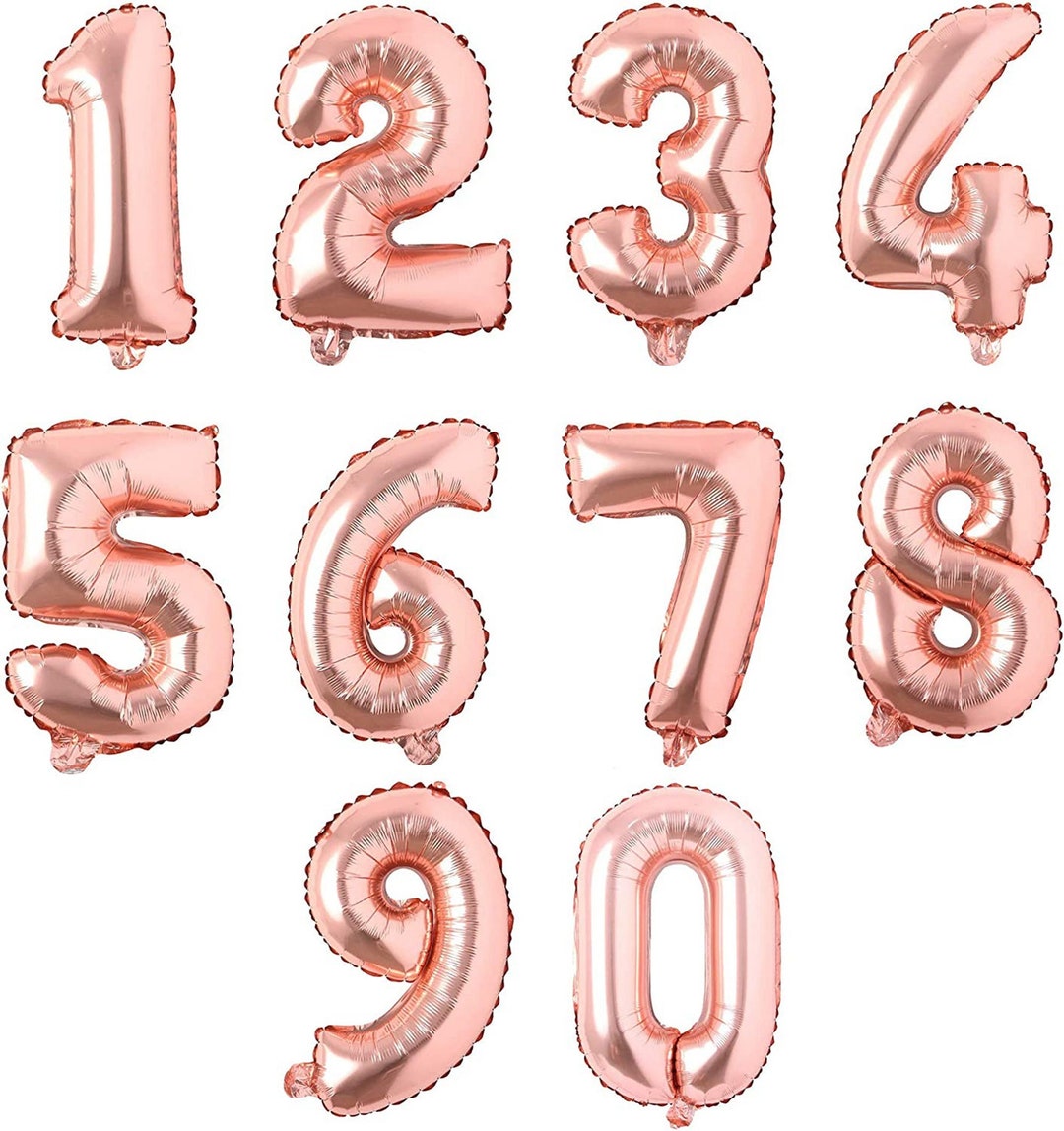 40" Rose Gold Foil Numbers Helium Balloon 101CM Birthday Hens Wedding ...