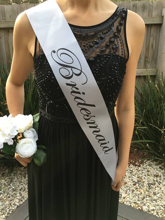 Silver Hens Sash - Hen Sash - Bride to Be Sash - Bridal Shower ...