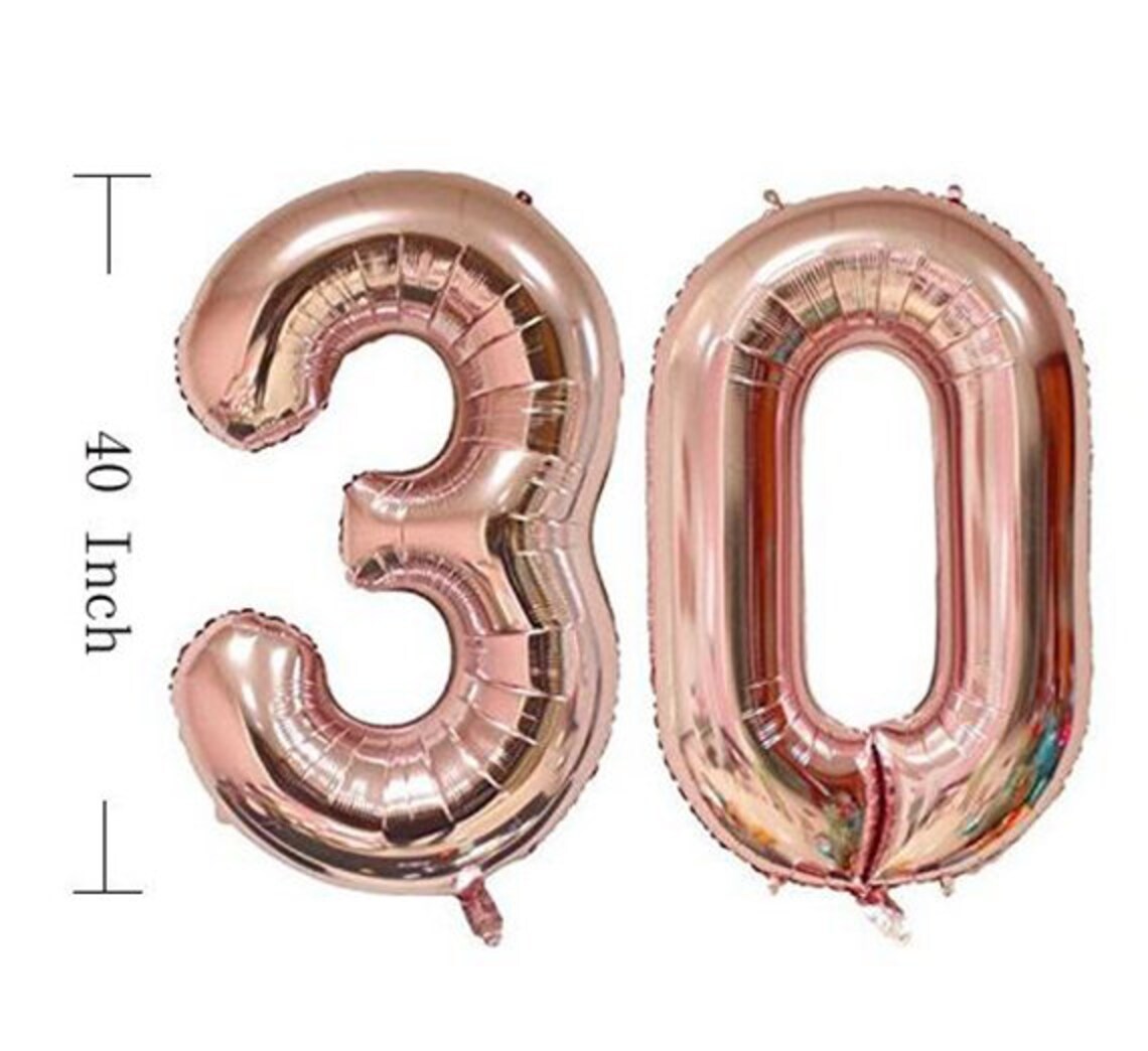 Ultimate 30th Rose Gold Birthday Pack 30 Thirtieth Garland - Etsy Australia