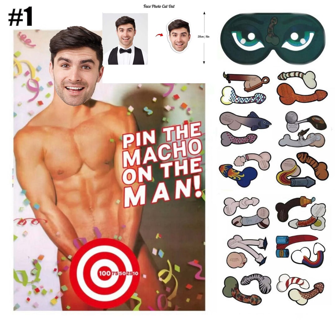 Pin the Junk on the Stud, Bachelorette Party Game, Bridal Shower, Birthday Party Game ...