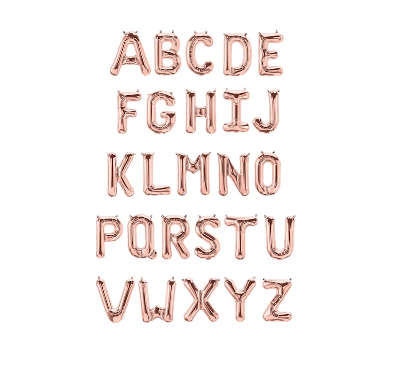 Rose Gold Foil Balloon Letters Numbers 16"/ 41CM Birthday Hens Wedding ...