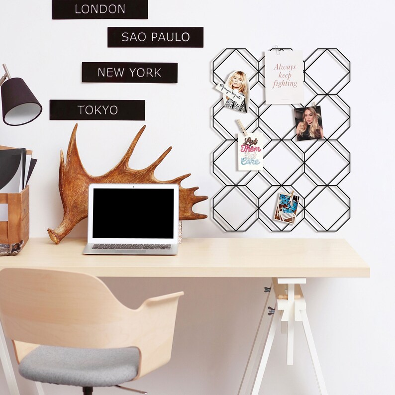 Home Décor Wall Grid Organizer Desk Organizer Moodboard Vision board ...