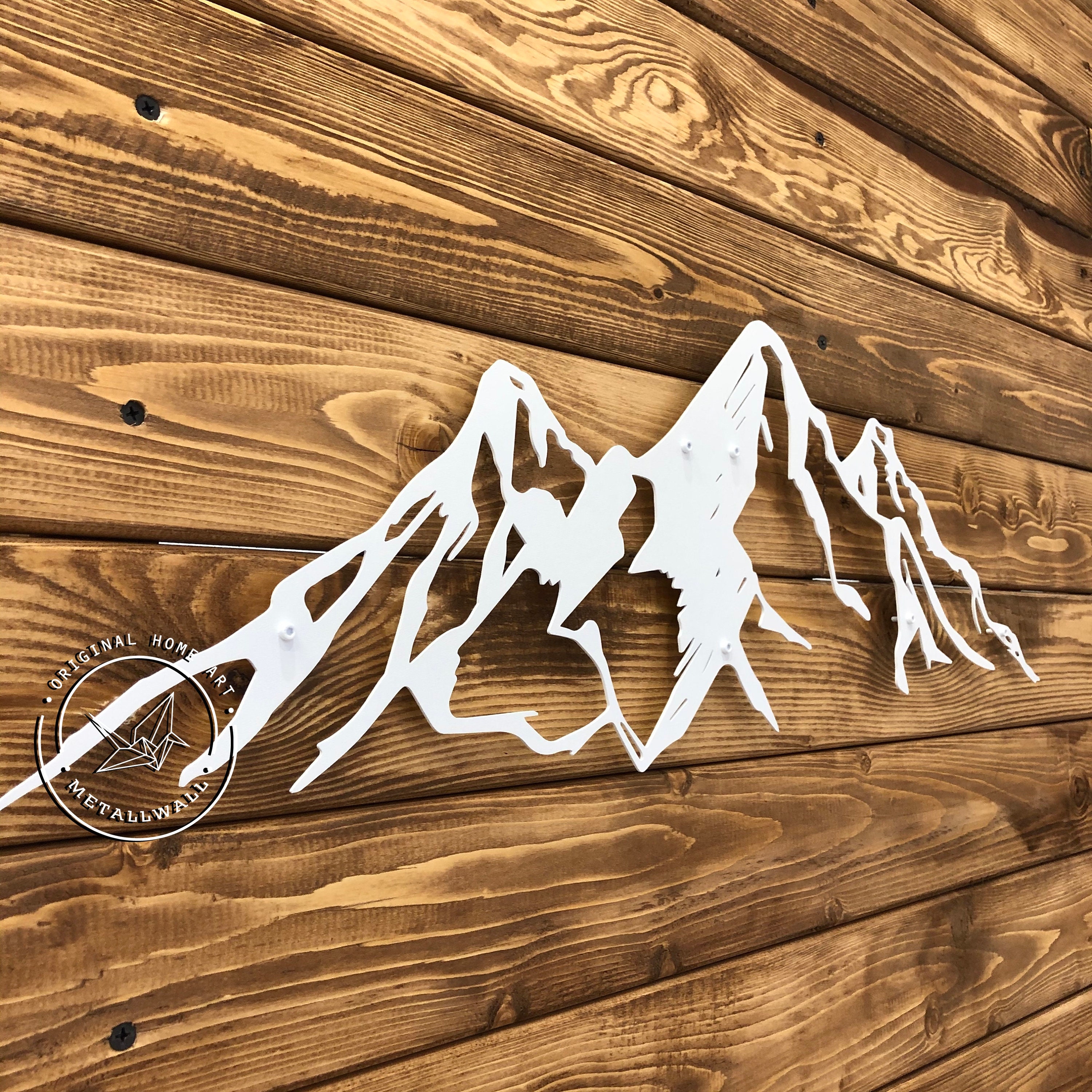 Wanddeko Berge Metall