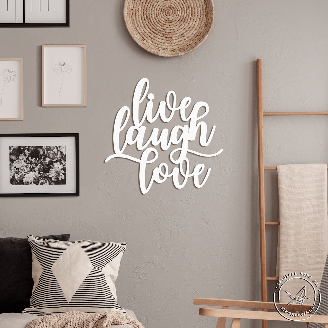 Live Laugh Love sign metal wall art Wall hanging decor | Etsy