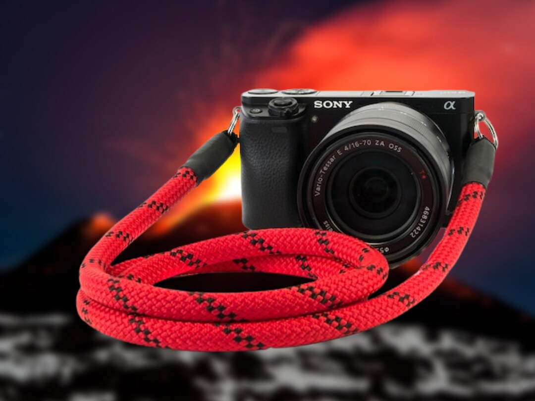 Camera Strap DSLR Red Black Camera Strap Paracord - Etsy