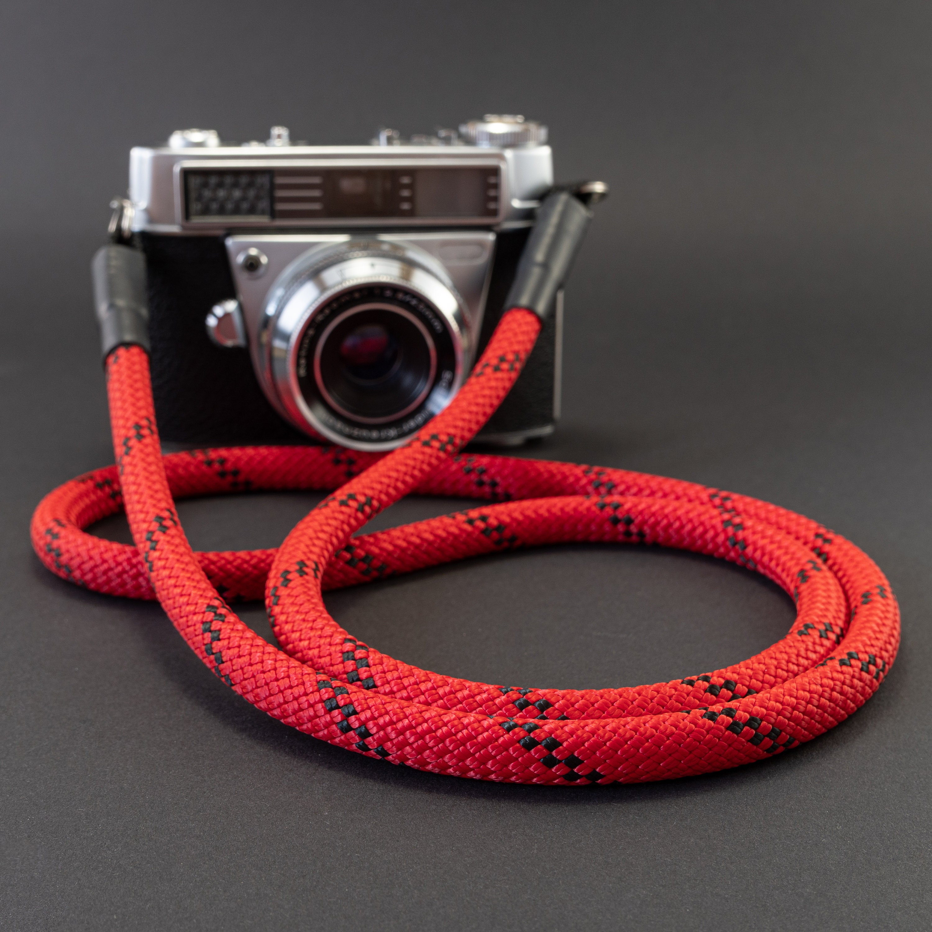 Camera strap DSLR red black camera strap paracord | Etsy