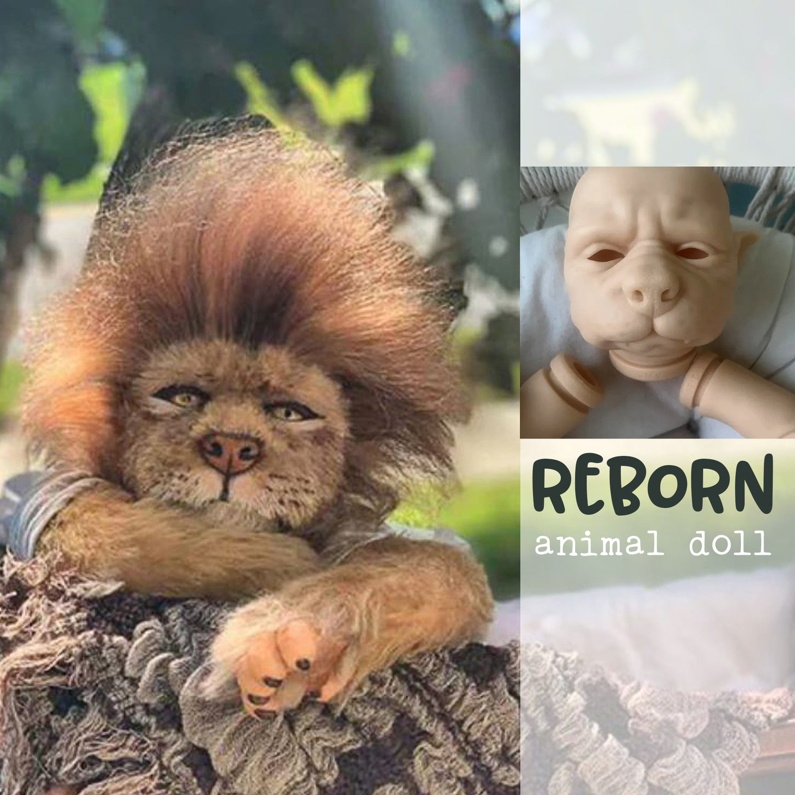 Reborn Lion Doll Animal Reborn Doll Dog Reborn Lion Reborn Doll - Etsy