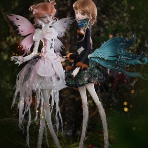 Butterfly BJD Doll 1/4 Resin Fairy Girl Doll No Makeup DIY Ball Jointed ...