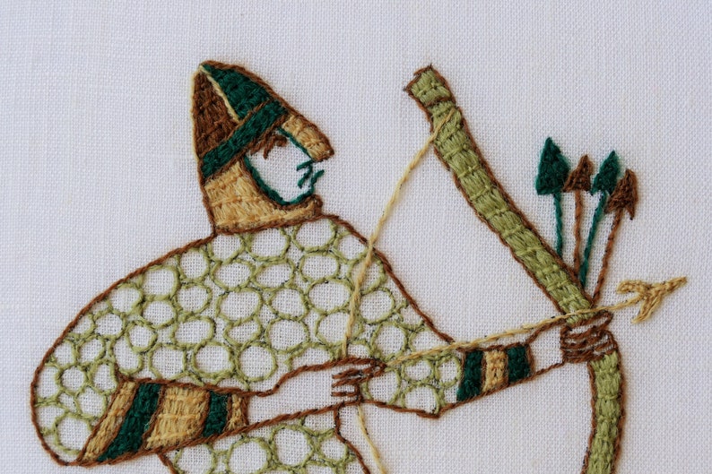 The Archer - Medieval Embroidery Kit - Etsy