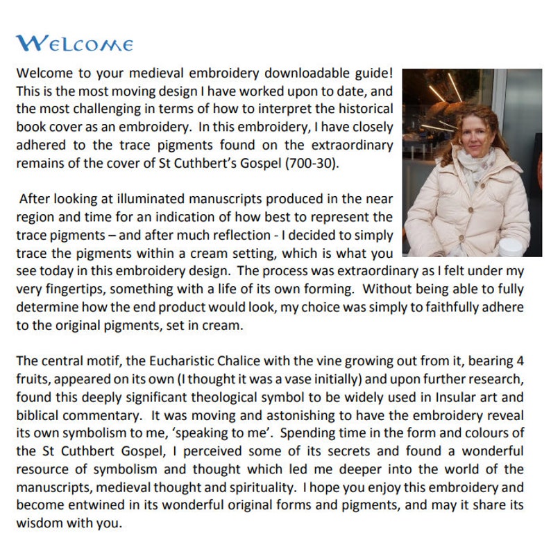 St Cuthbert's Gospel Pattern and Instructions Instant Download PDF - Etsy