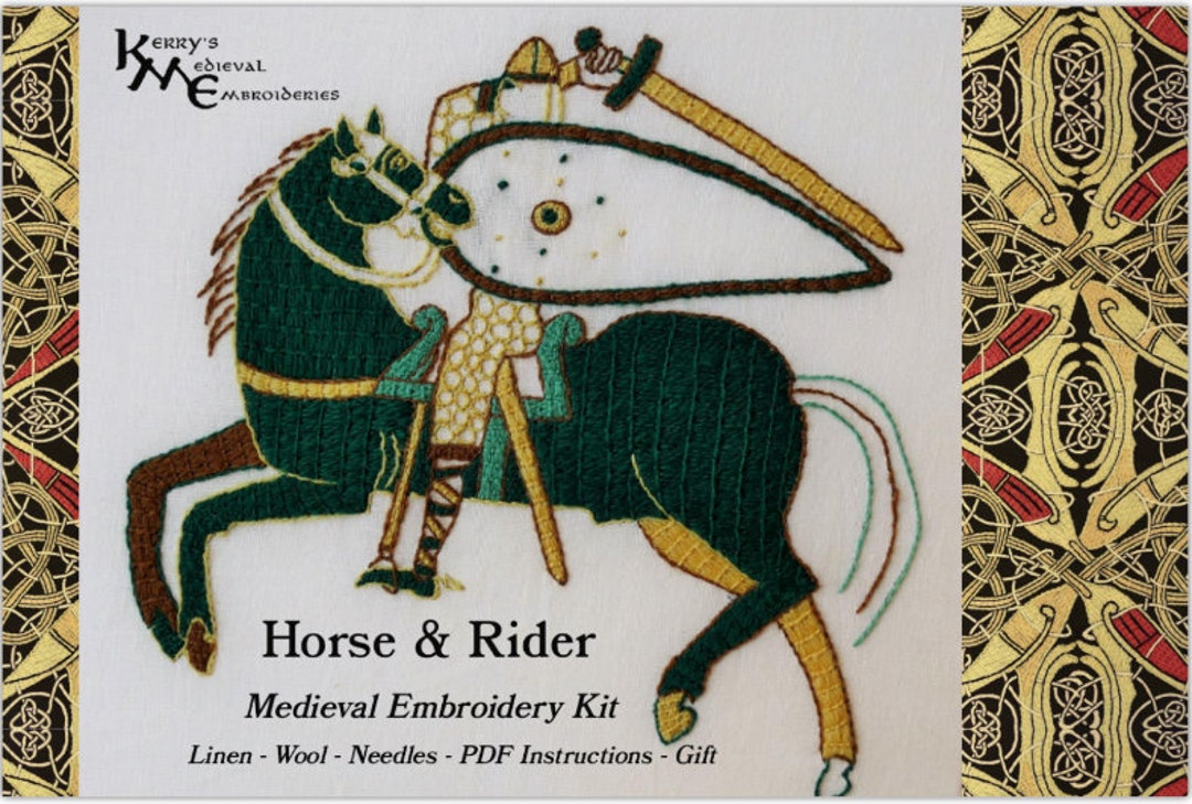 Horse & Rider - Medieval Embroidery Kit - Etsy