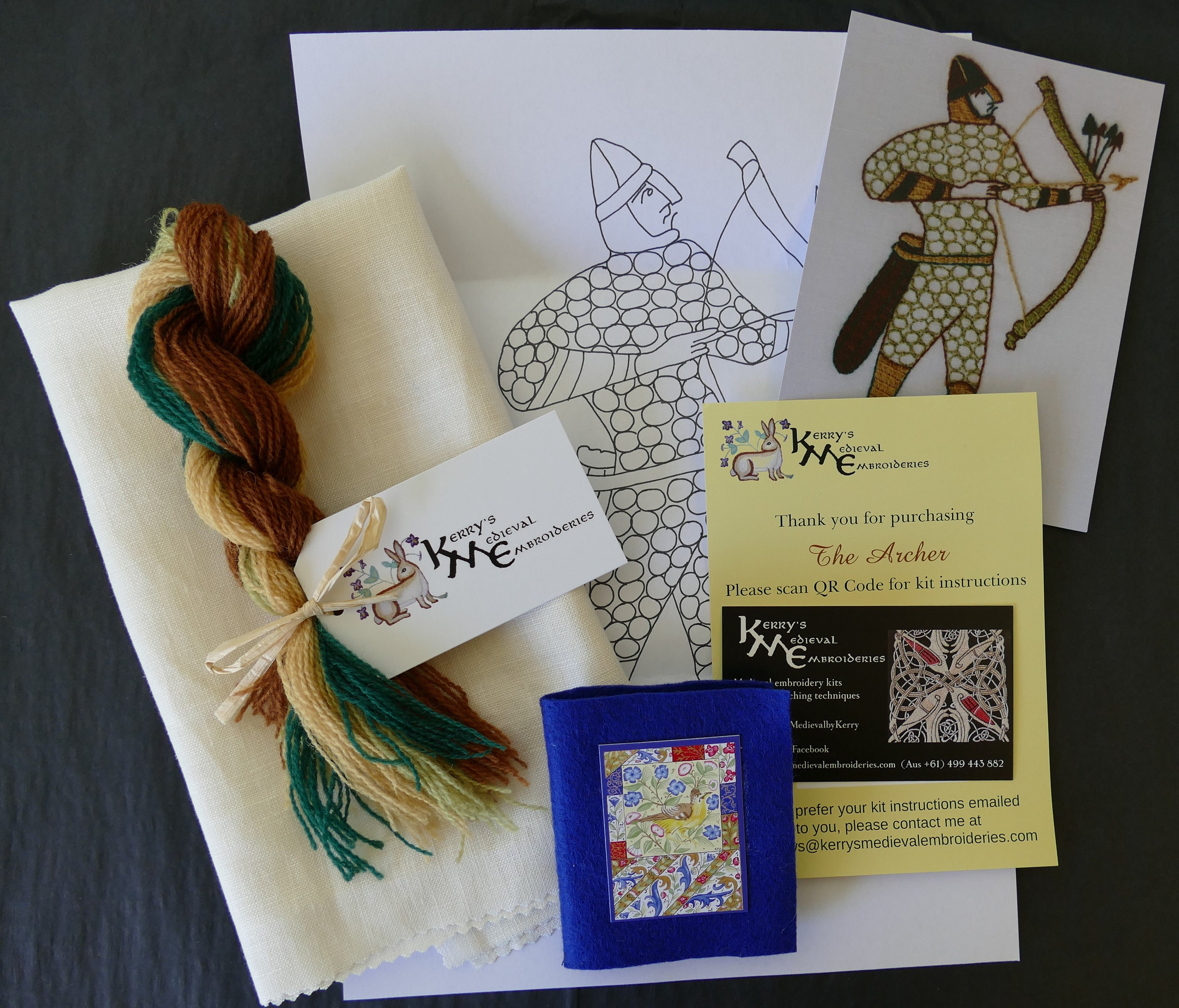 The Archer - Medieval Embroidery Kit - Etsy