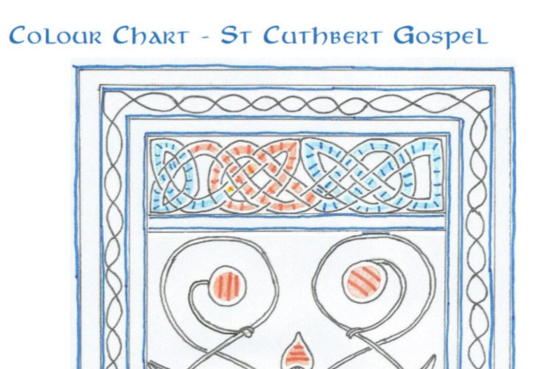 St Cuthbert's Gospel Pattern and Instructions Instant - Etsy