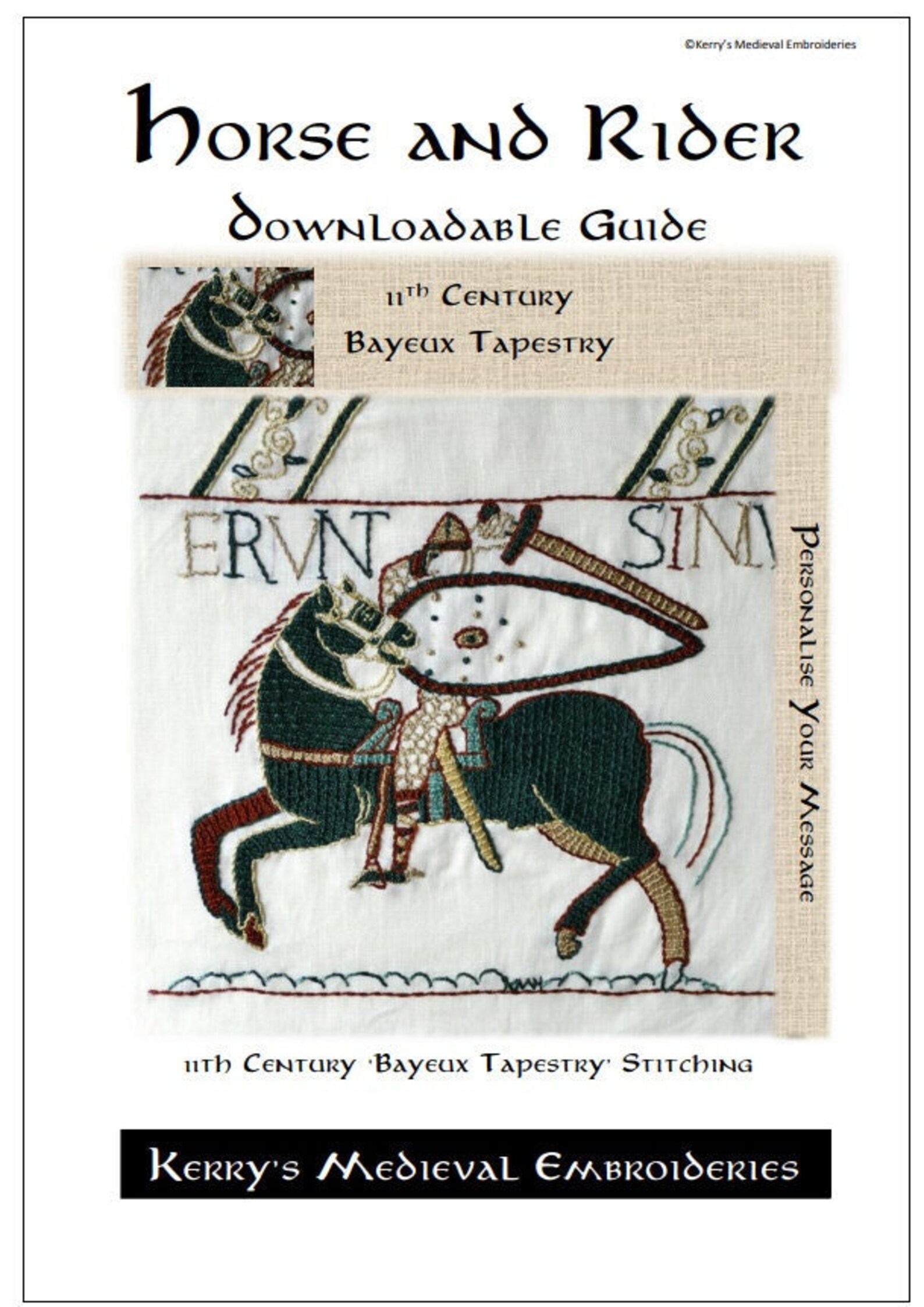 Medieval Horse and Rider Pattern and Instructions - Instant Download ...