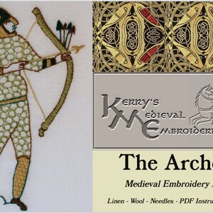 The Archer - Medieval Embroidery Kit - Etsy
