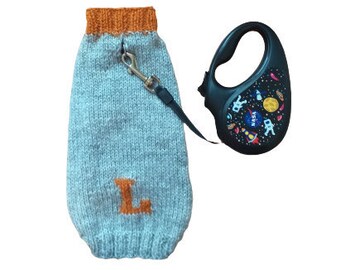 Personalized Dog Initials Sweater and Hat Costume Name Letter | Etsy