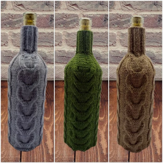 Knitted Sweater for Bottle of Wine Wine Bottle Accessory | Etsy