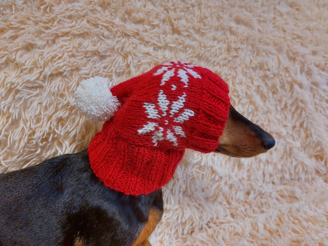 Christmas Pet Clothing With Snowflakes, Snood Hat With Snowflakes for ...