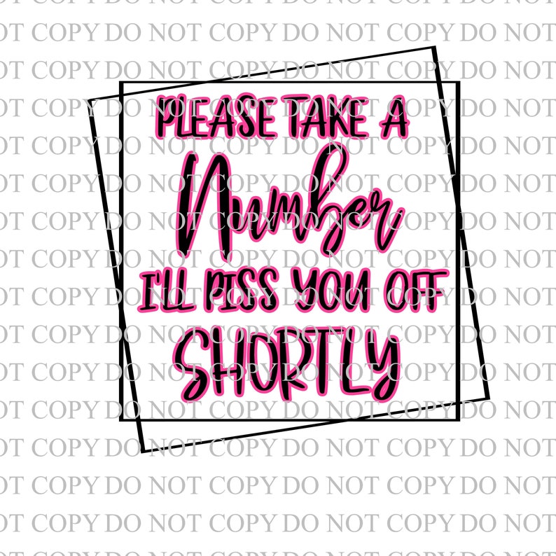 Please Take a Number Svgtumbler Svgoffset Svgsvg - Etsy
