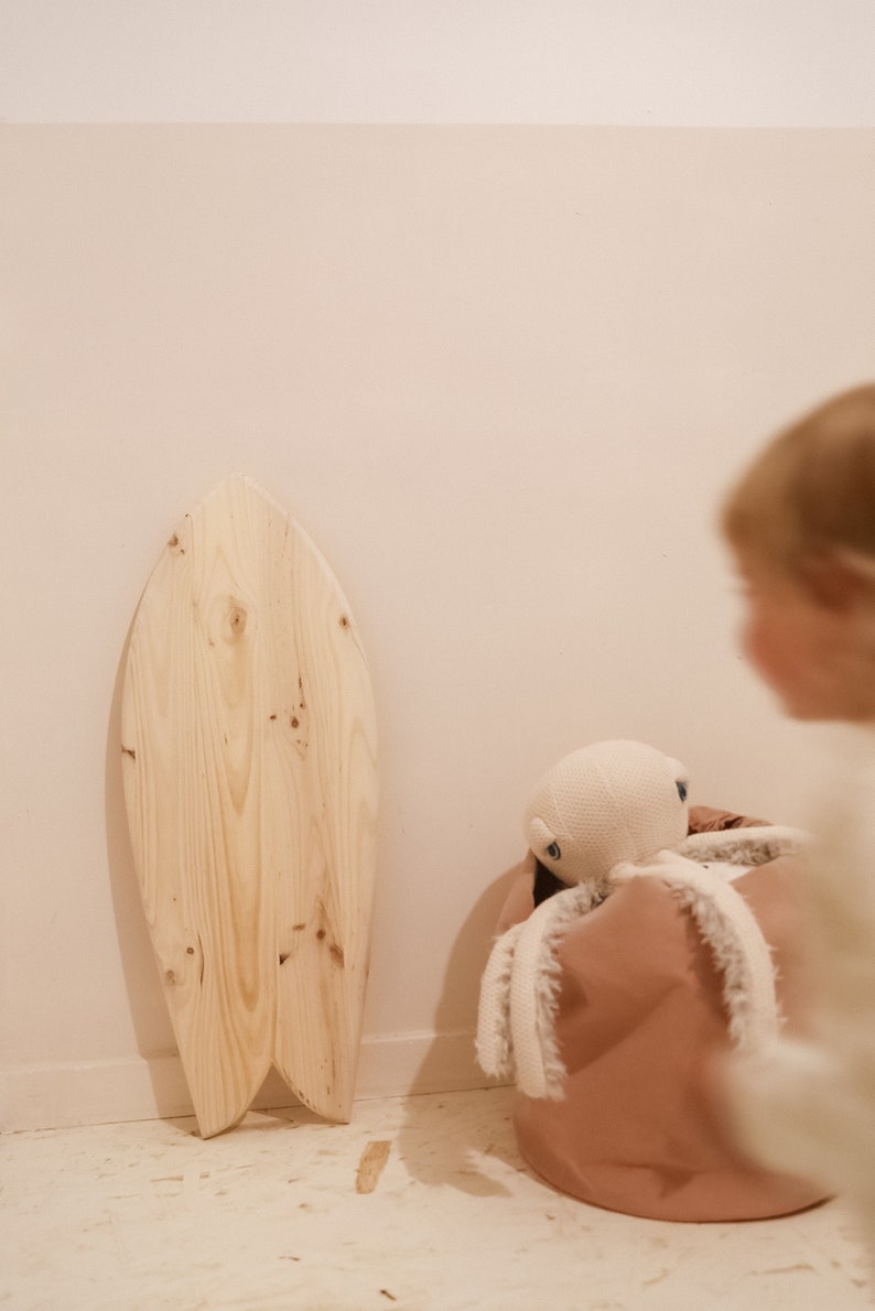 Mini Decorative Surfboard in Natural Wood - Etsy