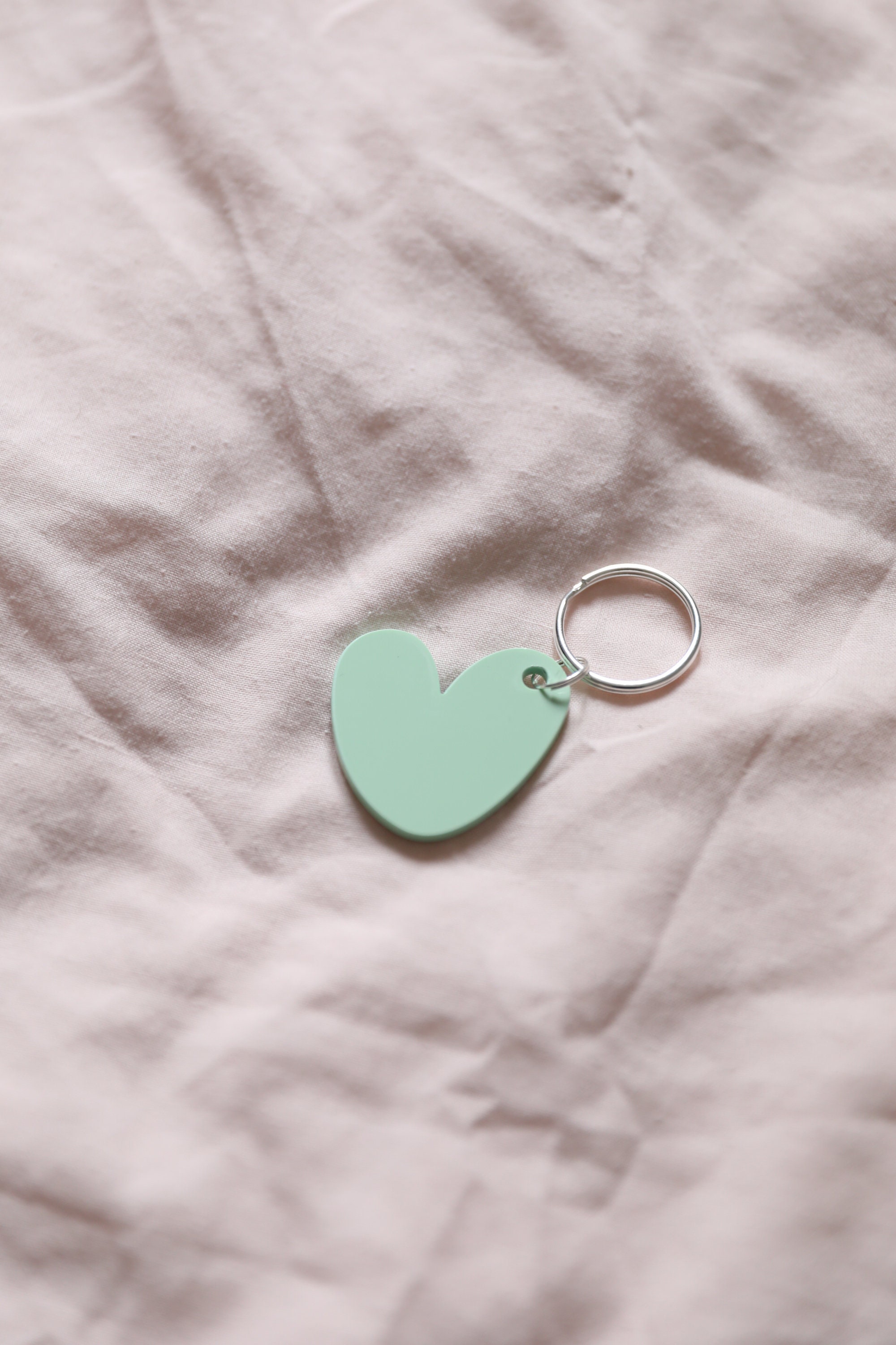 Pastel Heart Keyring - Etsy
