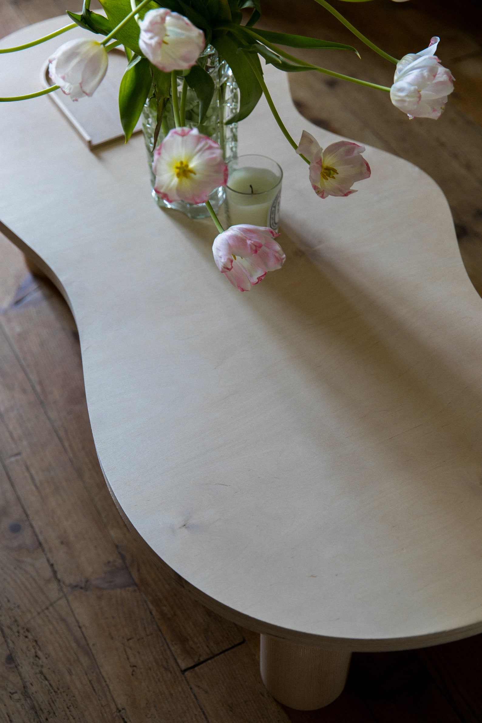 Wooden Coffee Table With Organic Shape and Pretty Curves HARICOT - Etsy