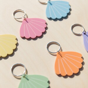 Shell Key Ring Pastel Color - Etsy