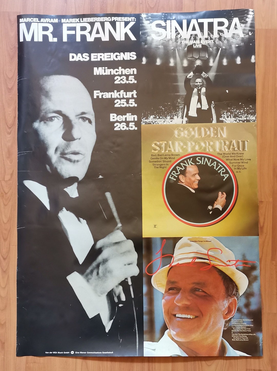Frank Sinatra Concert Tour Poster Germany, May 1975 - Etsy