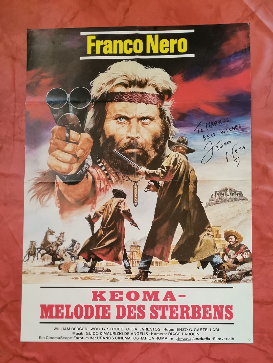 Keoma Franco Nero Signed on Movie Poster 1976 - Etsy