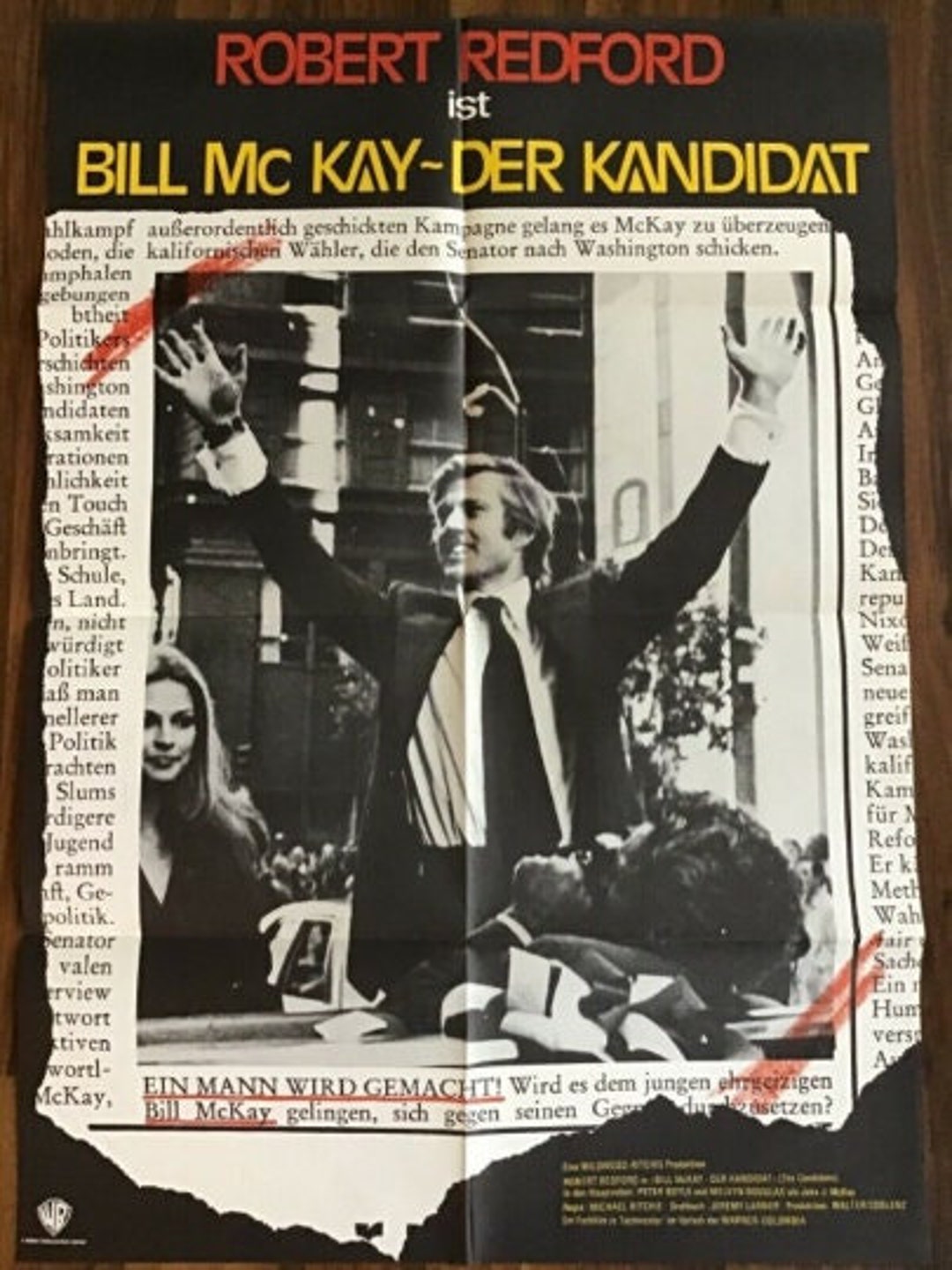 The Candidate, Robert Redford, Peter Boyle, Original Cinema Poster 1972 ...