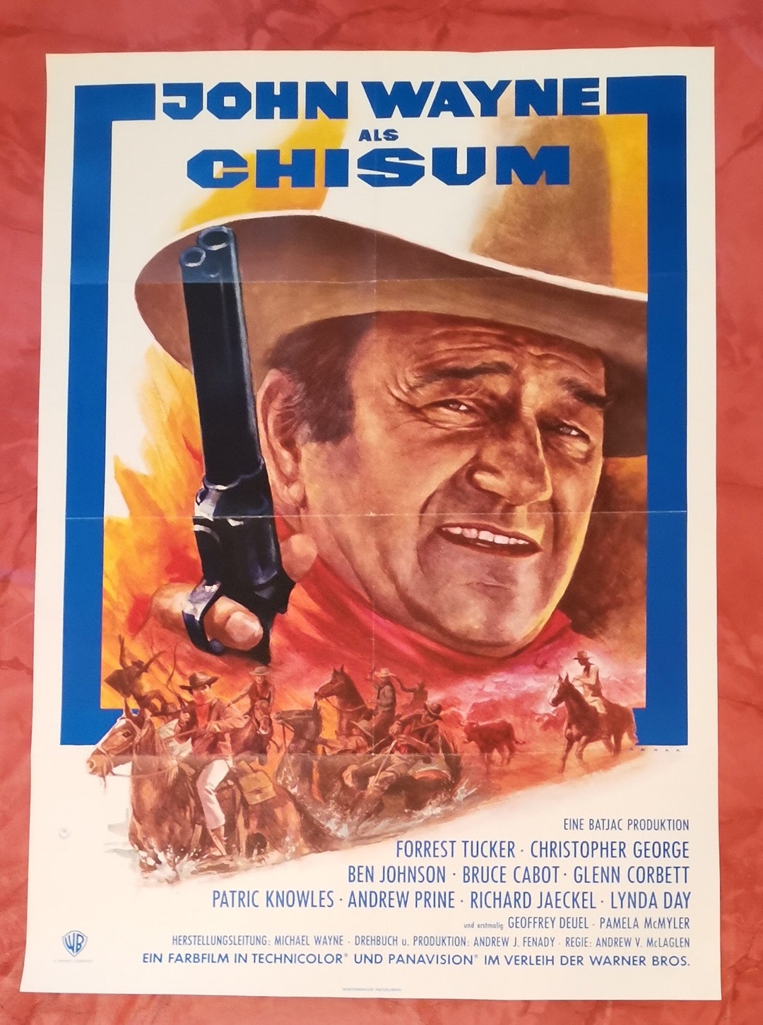 Chisum, John Wayne, Forrest Tucker, Movie Theater Poster 1970 - Etsy