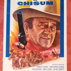 Chisum, John Wayne, Forrest Tucker, Movie Theater Poster 1970 - Etsy